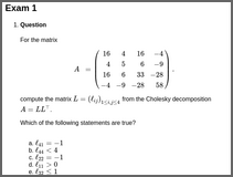 cholesky: Cholesky Decomposition