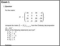 cholesky: Cholesky Decomposition